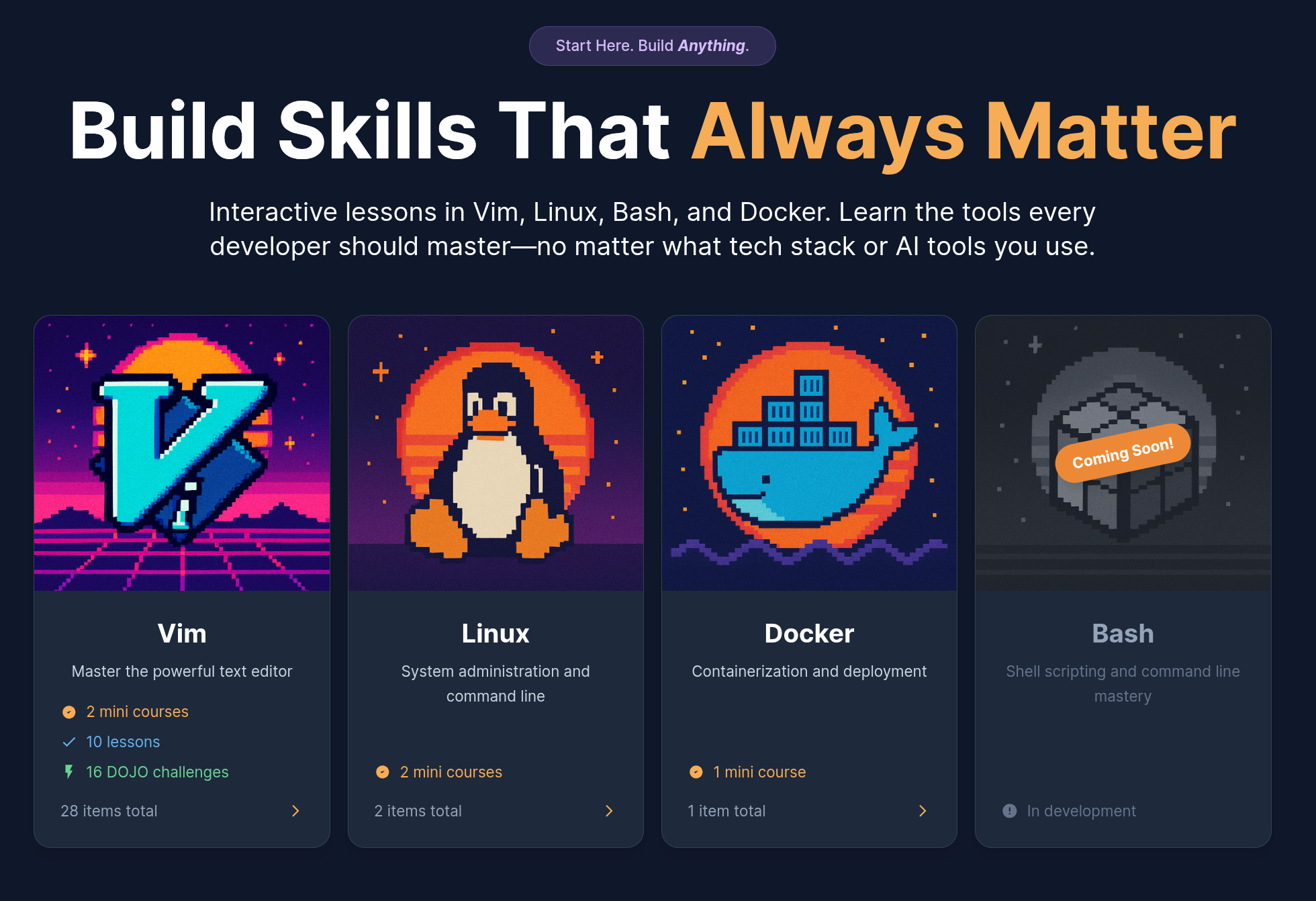 Learn Programming - Master Vim, Docker, Linux, and | Typecraft Learn
